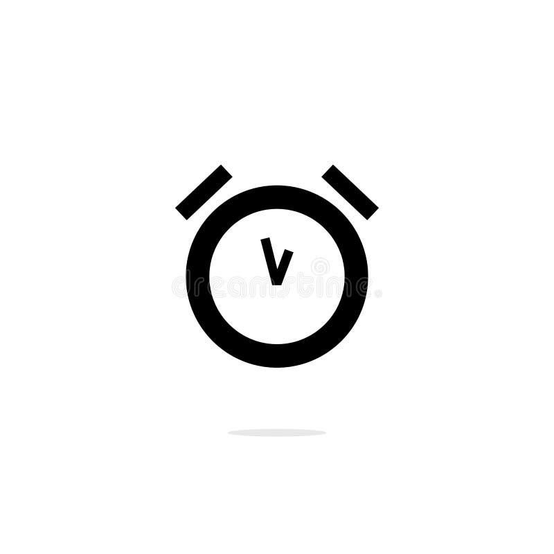 Simple , Black Clock Icon Design. Vector Illustration. Stock Vector ...