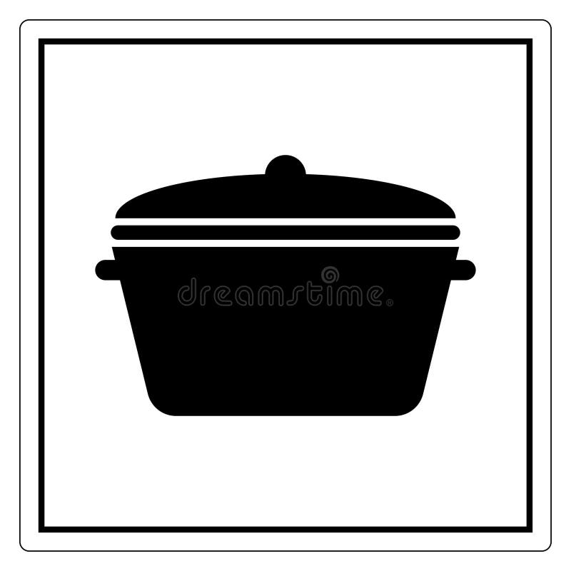 Simple Black Cooking Pot Icon Design Stock Illustration - Illustration ...