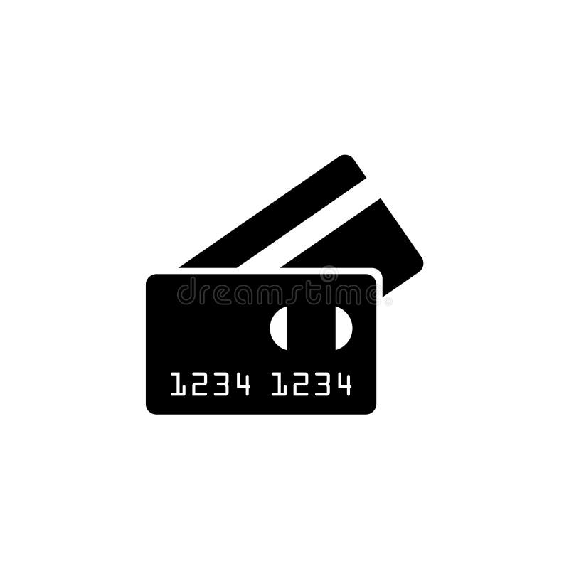 A Simple Black Credit Card Icon with Numeric Codes, Representing ...