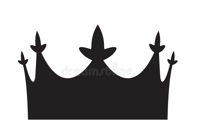 Simple Black Crown Icon Vector Illustration EPS10 Stock Illustration ...