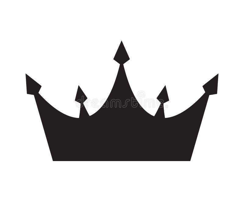 Simple Black Crown Icon Vector Illustration EPS10 Stock Illustration ...