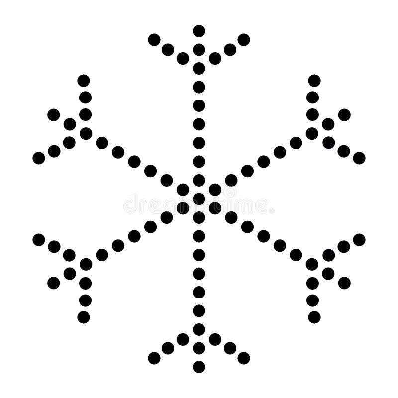 Black Dotted Spiral Symbol. Simple Flat Vector Design Element Stock ...