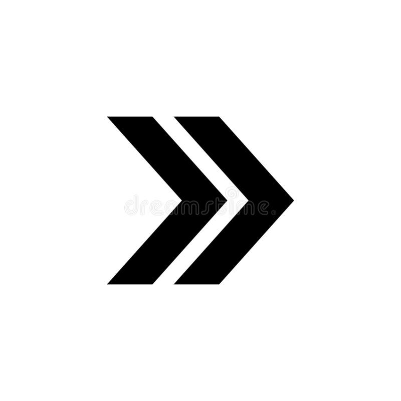 Arrow Icon. Two Arrow Icon. Arrow Symbol. Right Point Arrow Icon. Stock ...
