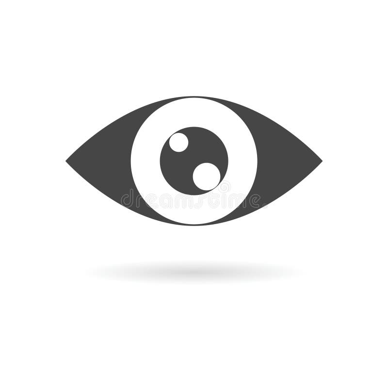 Simple black eye icon stock vector. Illustration of curve - 121973492