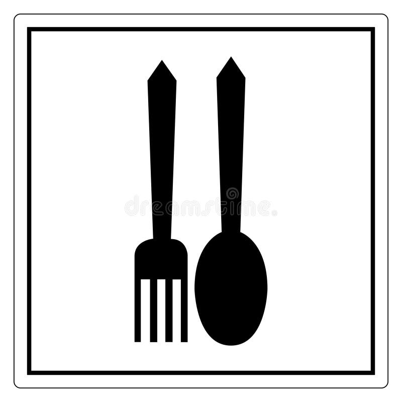 Simple Black Fork and Spoon Icon for Dining Themes Stock Vector ...