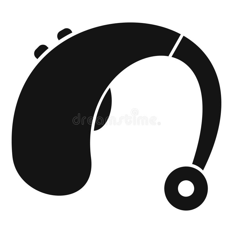 Modern in Ear Hearing Aid Device Improving Hearing Icon Stock ...