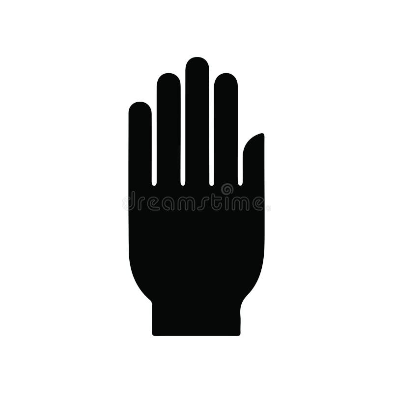 Simple black hand vector stock vector. Illustration of minimal - 183101808