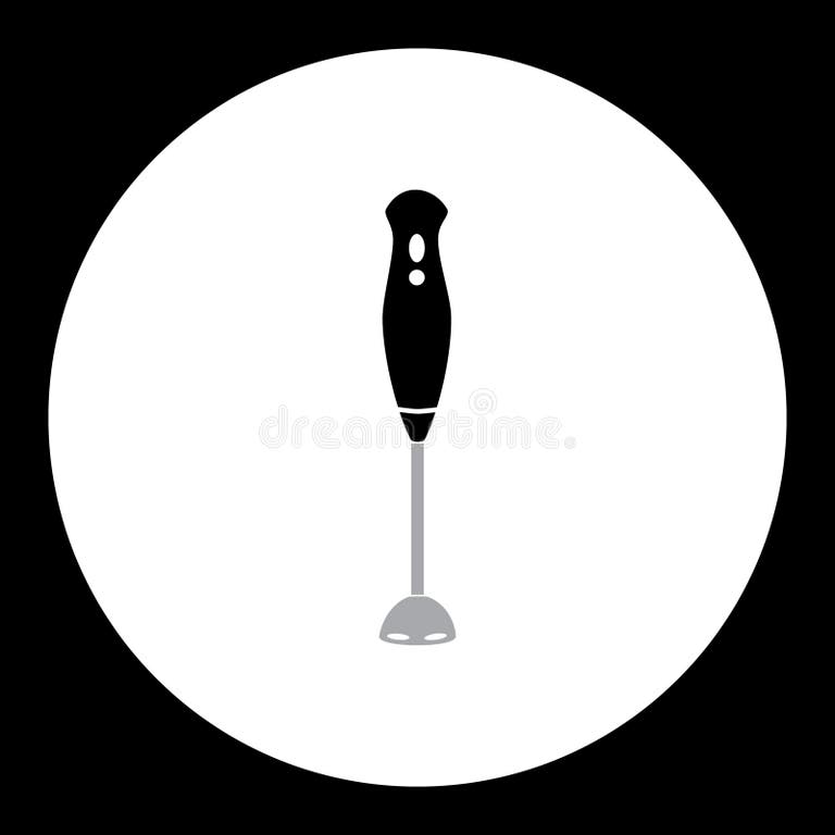 Simple Black Kitchen Hand Blender Icon Eps10 Stock Vector ...