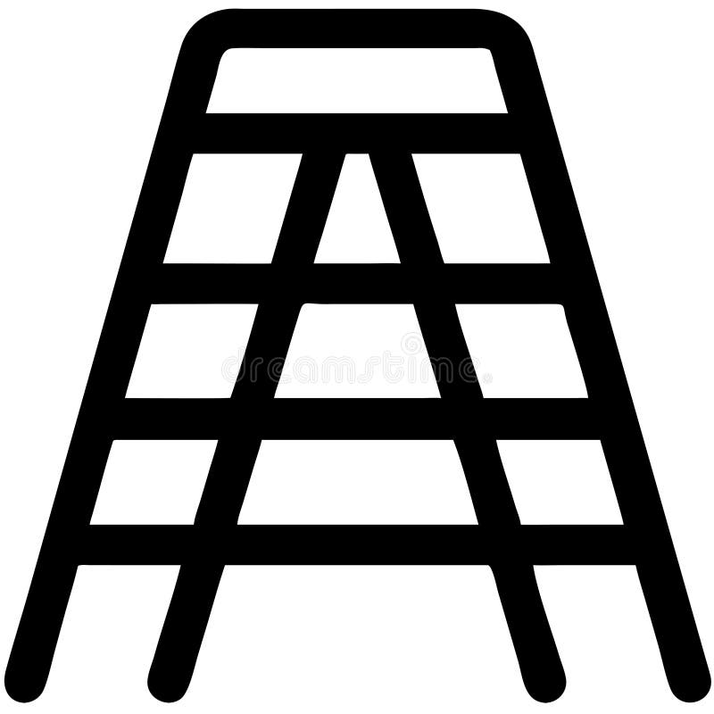 Simple Black Ladder Vector Symbol for Home Improvement and Construction ...