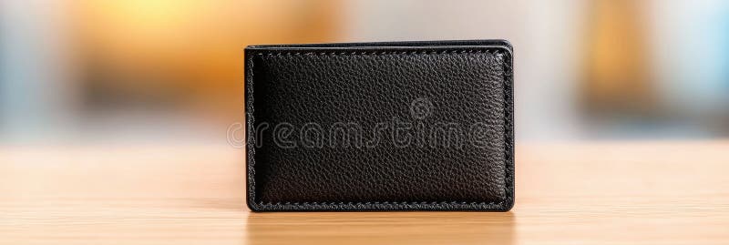 Simple Black Leather Wallet Compact Elegant Black Leather Wallet ...