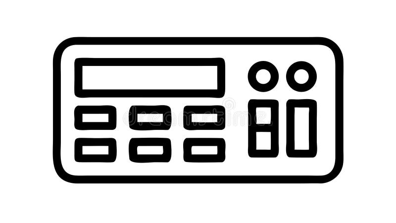 Calculator Icon Black Line Art Vector Logo Stock Illustrations – 756 ...