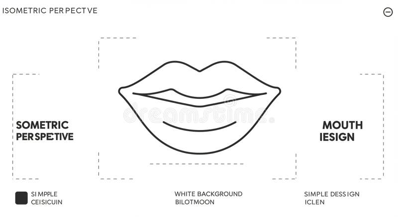 Simple Black Line Illustration of Lips, Surrounded by Text with ...