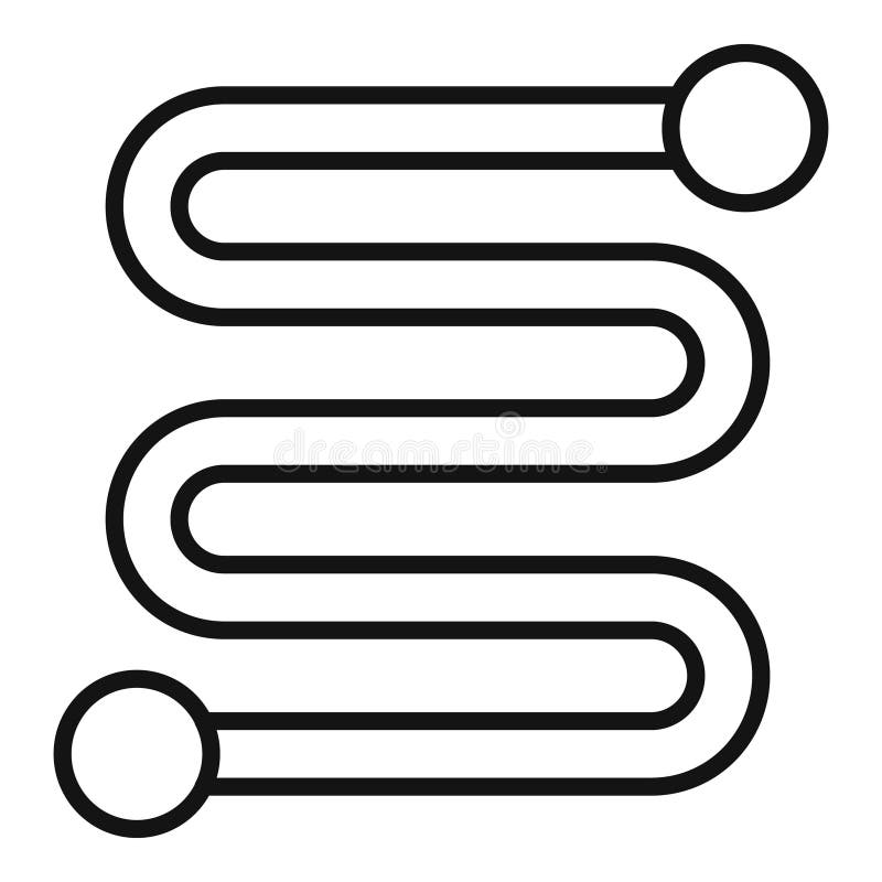 Simple Black Line Route Showing the Way To Success Stock Illustration ...