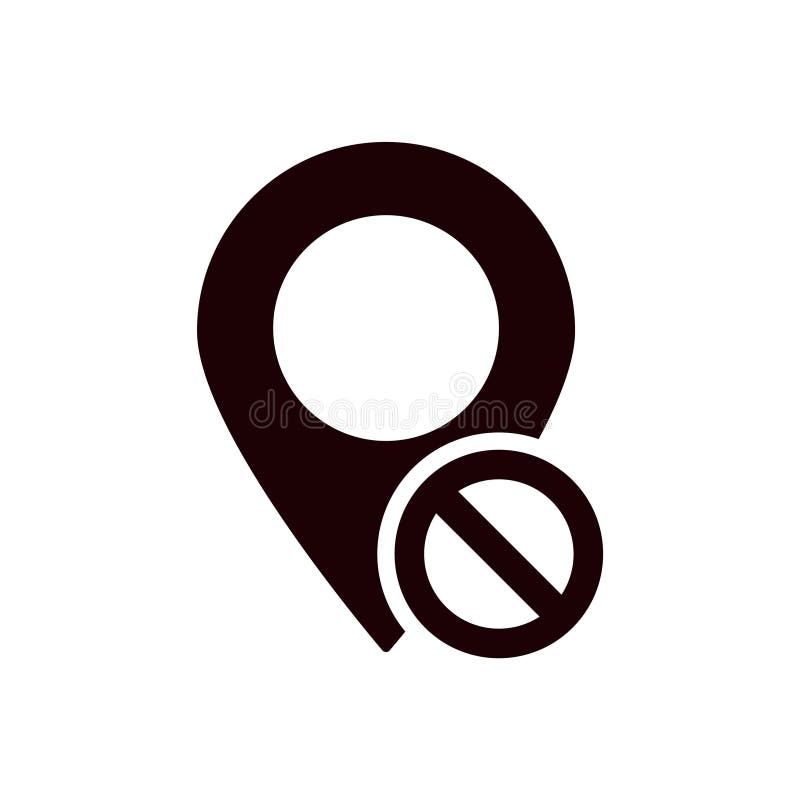 Simple Black Location Pin Icon Design with Circular Hole in the Center ...