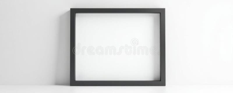 Simple Black Minimalist Frame Isolated on White , Rectangle, Template ...