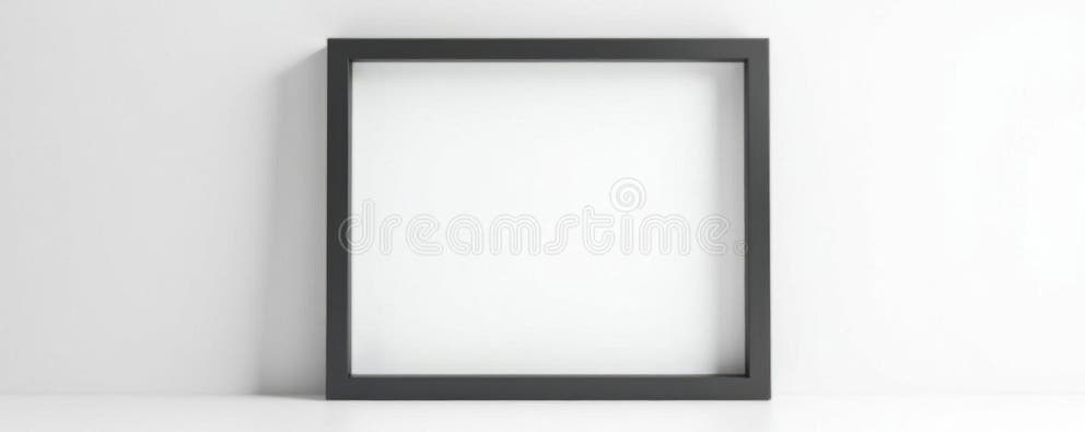 Simple Black Minimalist Frame Isolated on White , Rectangle, Template ...