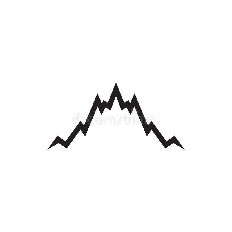 Simple Black Mountain Icon Logo Design Stock Vector - Illustration of ...