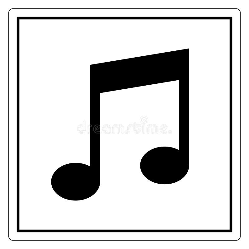 Simple Black Music Note Icon on White Background Stock Illustration ...
