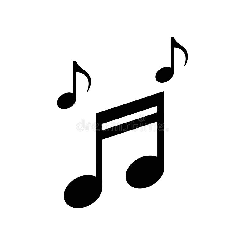 Simple Black Music Notes Icon - Melody and Sound Symbol Stock Vector ...