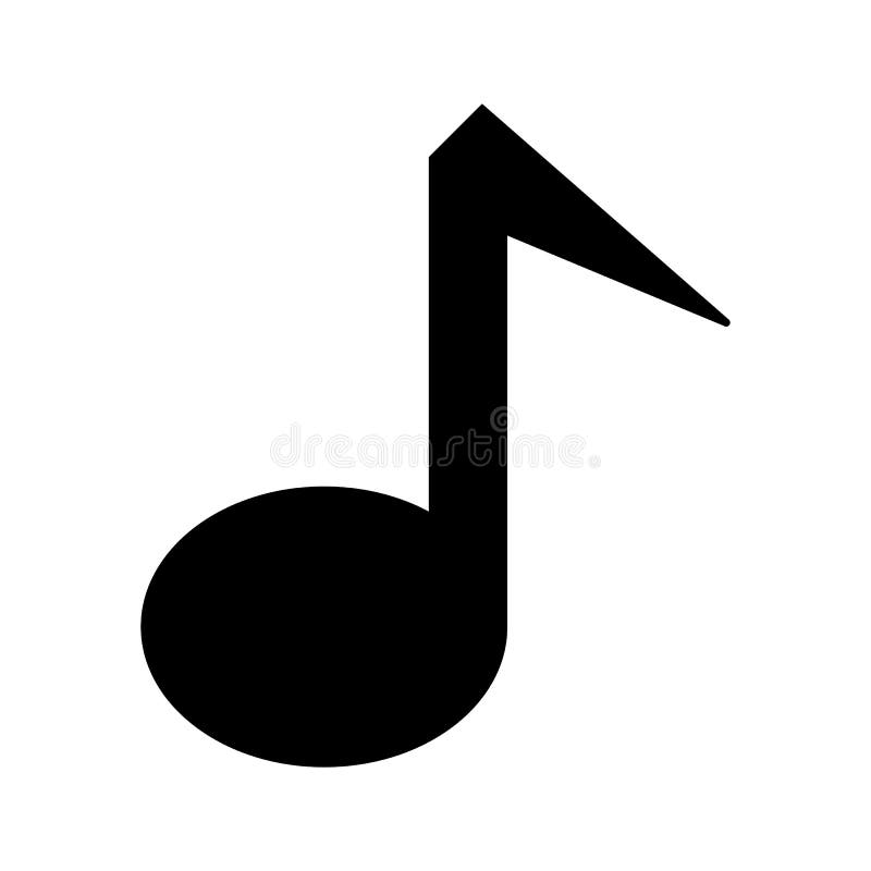 Simple Black Musical Note Icon. Vector. Stock Vector - Illustration of ...