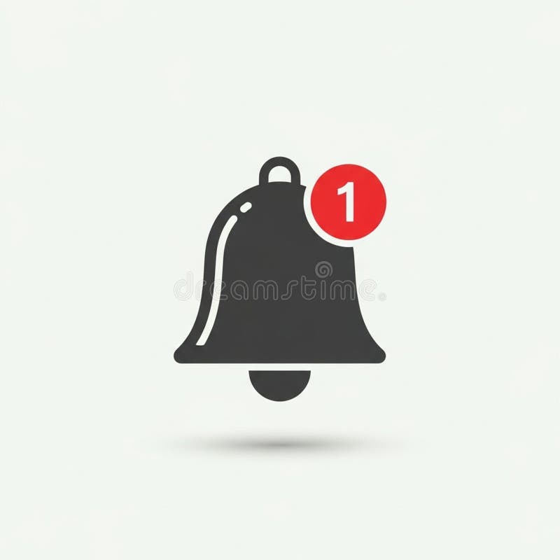 Simple Black Notification Bell Icon Stock Illustrations – 7,309 Simple ...