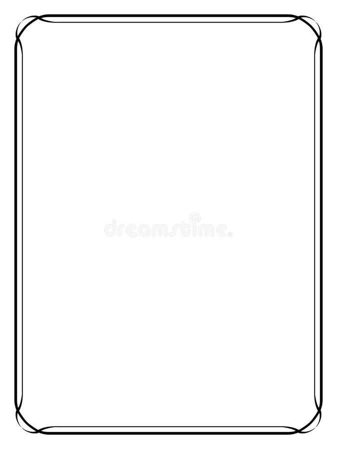 Simple Black Ornamental Decorative Frame Stock Vector - Illustration of ...