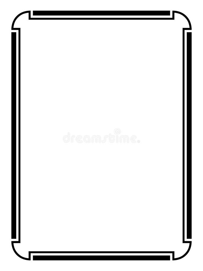 Simple Black Ornamental Decorative Frame Stock Vector - Illustration of ...