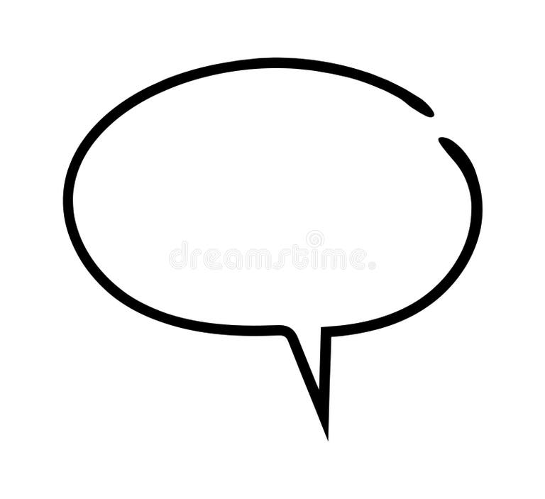 Simple Black Outline of an Empty Speech Bubble Pointing Right, Ideal ...
