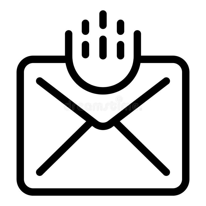 Envelope Receiving Multiple Email Notifications Icon Stock Vector ...