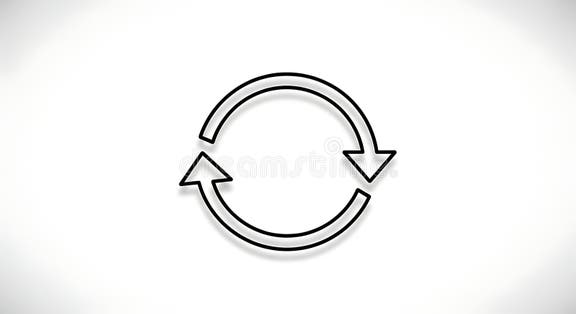 Circular Arrows Icon - Continuous Process Stock Illustration ...