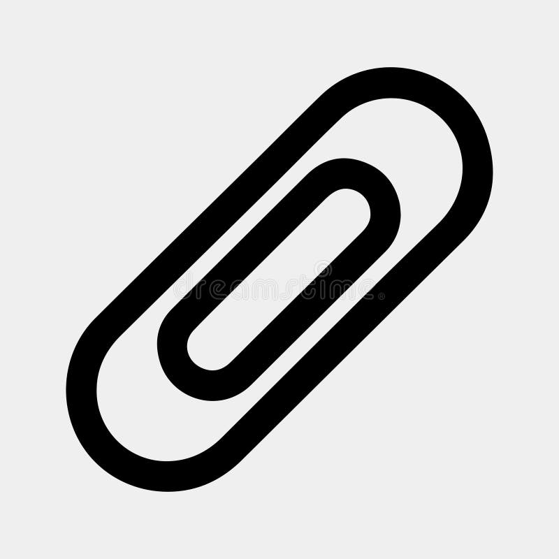 Simple Black Outline Paperclip Icon Stock Illustrations – 529 Simple Black Outline Paperclip ...