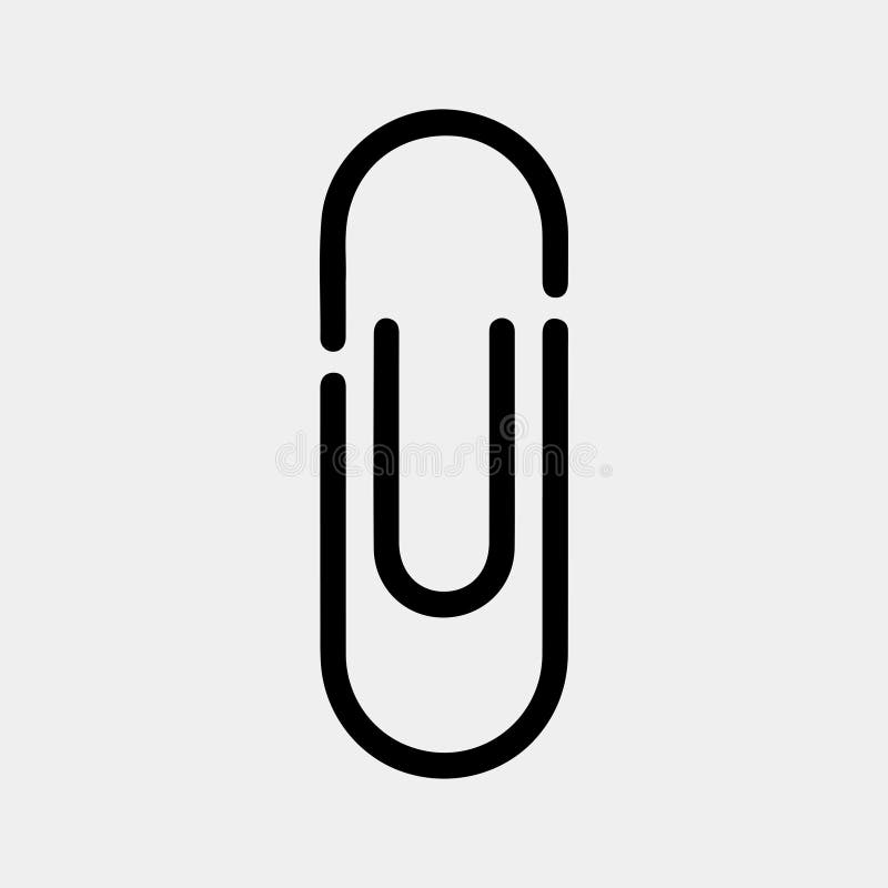 Simple Black Outline Paperclip Icon Stock Illustrations – 529 Simple Black Outline Paperclip ...