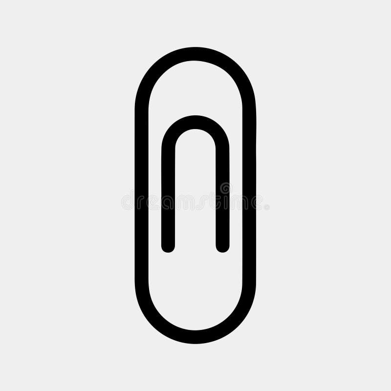 Simple Black Outline Paperclip Icon Stock Illustrations – 529 Simple Black Outline Paperclip ...