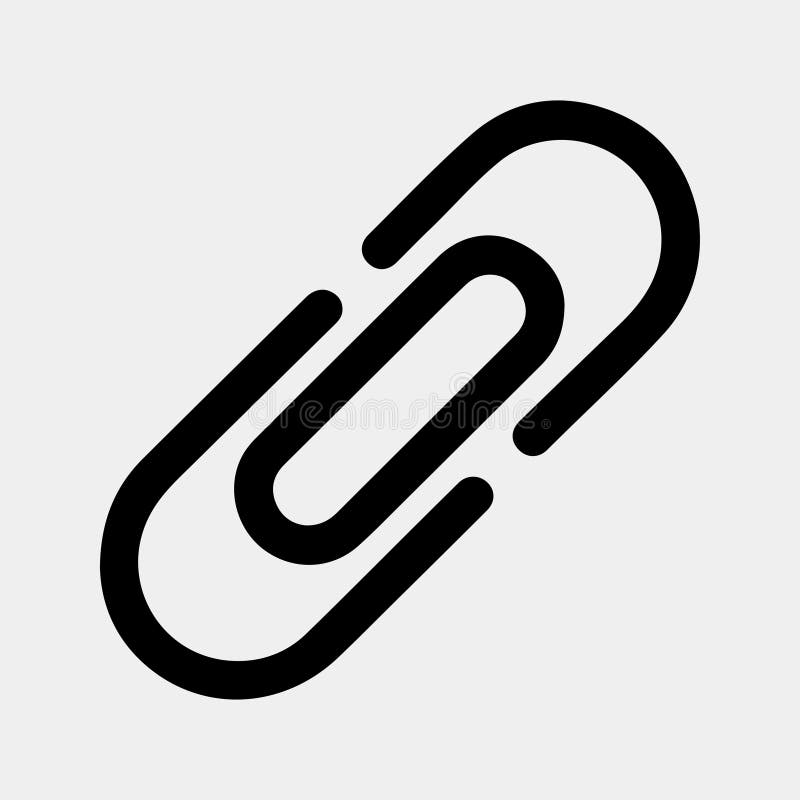Simple Black Outline Paperclip Icon Stock Illustrations – 529 Simple Black Outline Paperclip ...