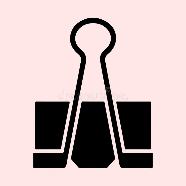 Simple Black Paperclip Icon Stock Illustrations – 1,380 Simple Black ...
