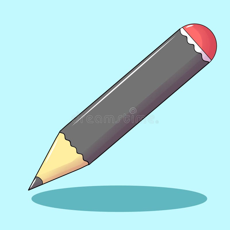 Simple Black Pencil Illustration Stock Illustration - Illustration of ...