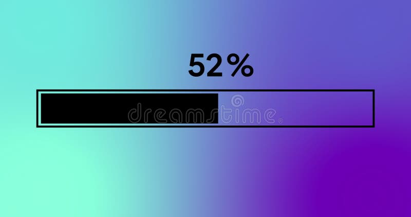 Simple Black Progress or Loader Bar Animation. Loader Bar from Zero To ...