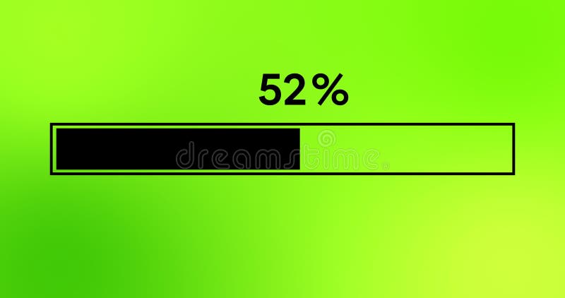 Simple Black Progress or Loader Bar Animation. Loader Bar from Zero To ...