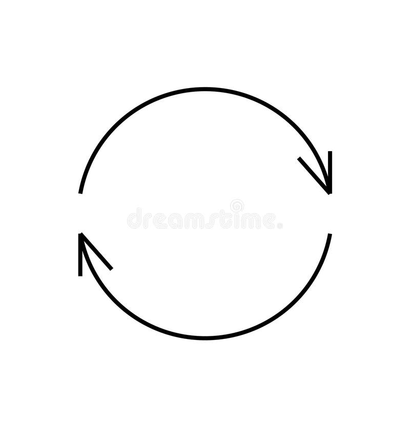 Simple, Black Refresh Symbol, Isolated on White Stock Vector ...
