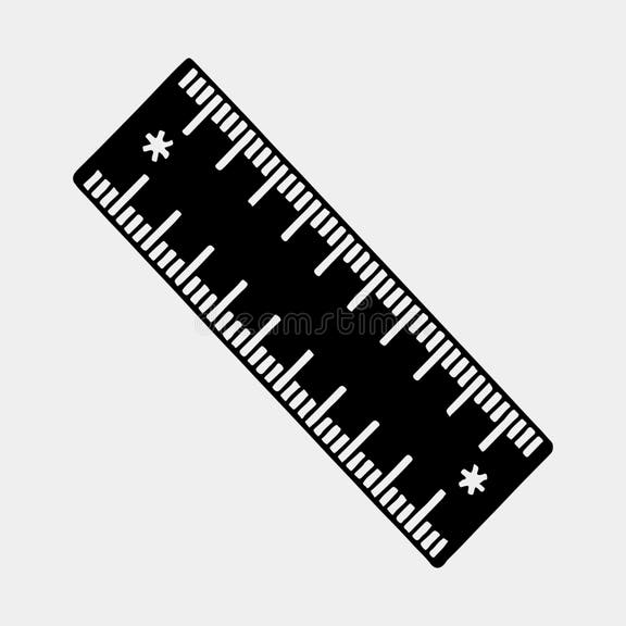 Simple Black Ruler Icon Set Stock Vector - Illustration of teaching ...
