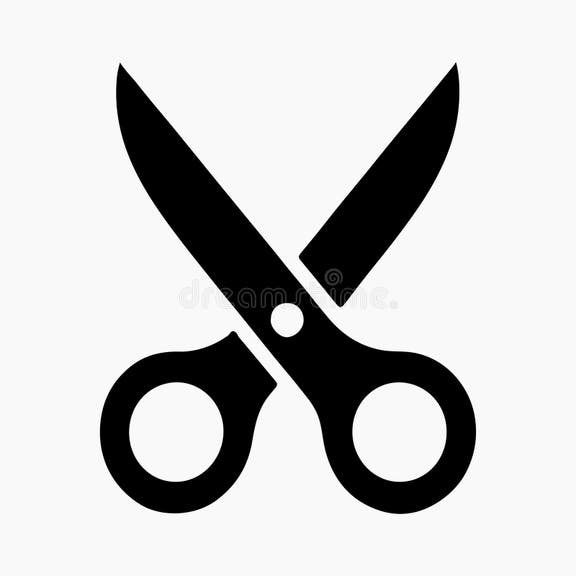 Simple Black Scissors Icon, Perfect for Design Elements Stock ...