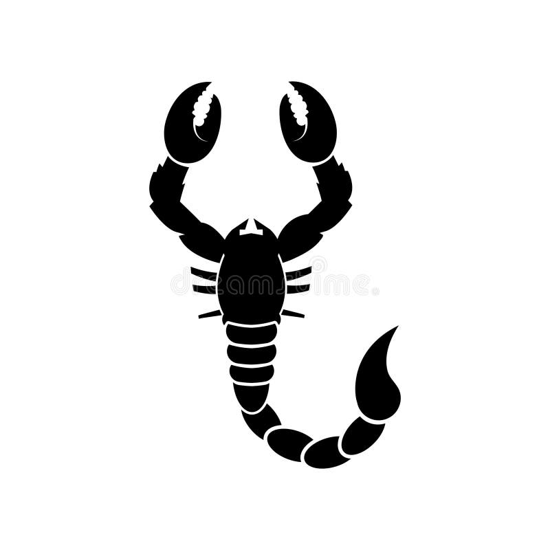 Simple Black Scorpion Logo Icon Vector Illustration Stock Vector ...