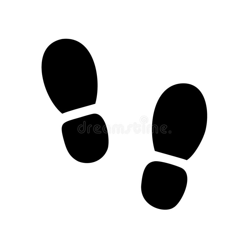 Simple Black Shoe Prints Walking: Steps, Direction, Path and Travel ...