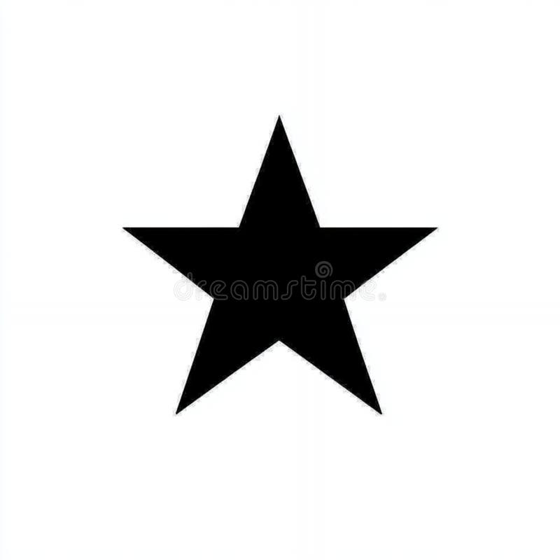 Simple Black Star Graphic Design Element Isolated White Background Art ...