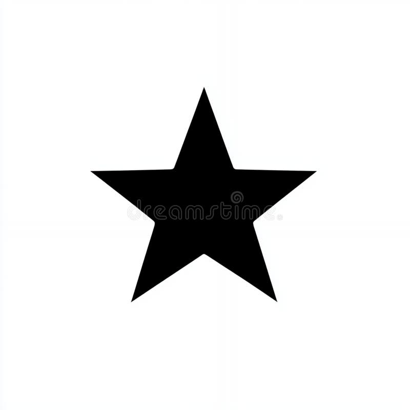 Simple Black Star Shape Graphic Design Element Isolated White ...