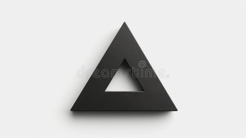 Simple Black Triangular Object on White Background, Suitable for ...