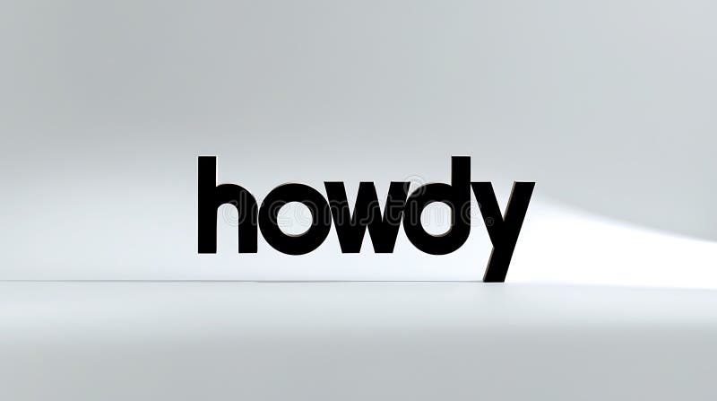Simple Black Typography Displaying the Word Howdy Against a Light ...