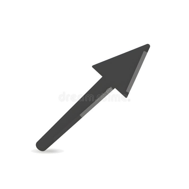 Simple Black Upward Arrow Icon on White Background Directional Symbol ...