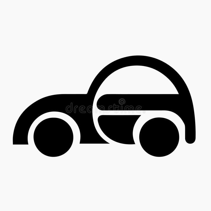 This Vector Illustration Features a Simple Car Icon, a Silhouette ...