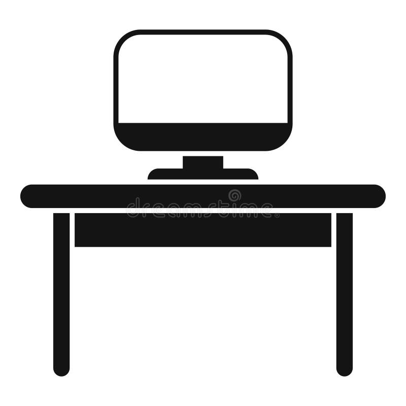 Modern Office Desk with Computer Displaying Working Progress Stock ...